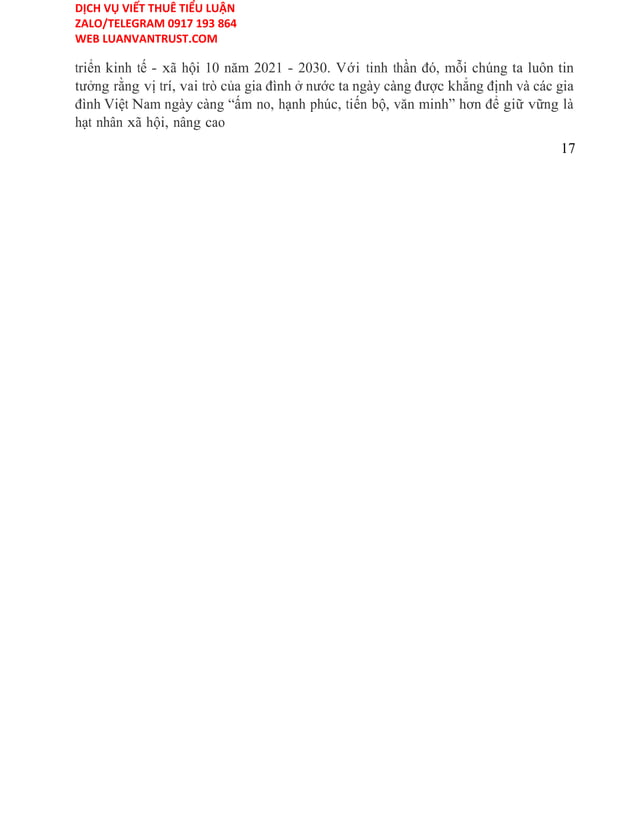 Tiểu luận Gia đình trong thời kỳ quá độ lên chủ nghĩa xã hội, HAY | DOCX