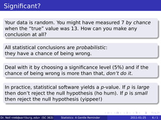 Statistics: A Gentle Reminder | PPT