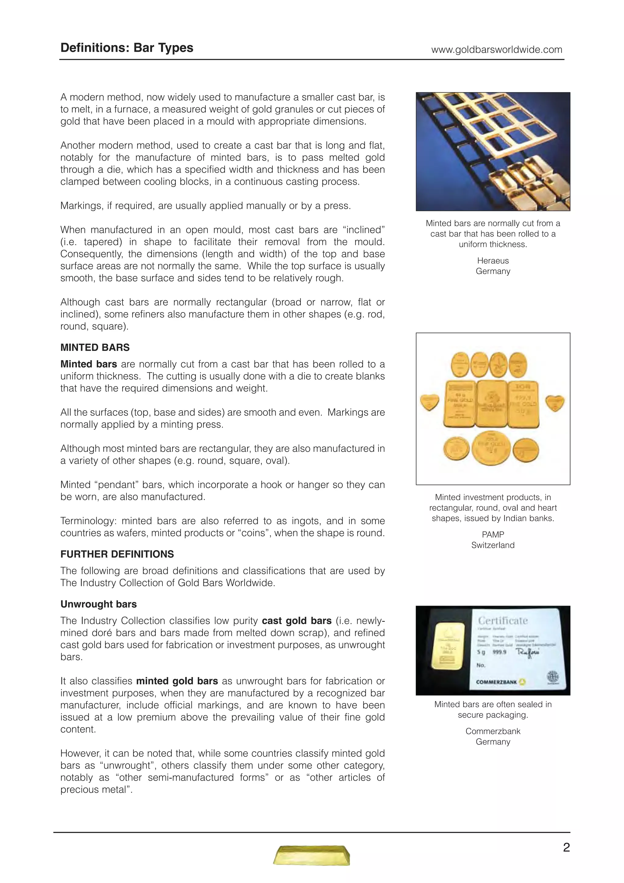 DELMER Gold Bar definitions | PDF