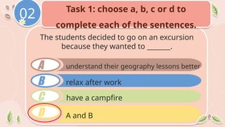 ENGLISH 10 : BÀI 6 - AN EXCURSION - READING.pptx