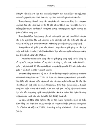 Bài mẫu Tiểu luận về Fintech, HAY | PDF