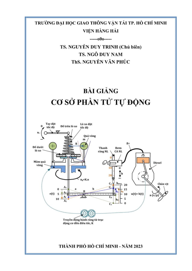 Bài giảng cơ sở phần tử tự động, Dùng cho sinh viên hệ đại học chuyên ngành Khai thác máy tàu ...