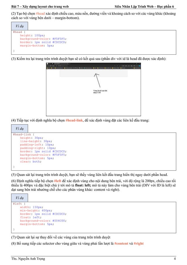 Bài 7 - Xây dựng layout cho trang web.docx