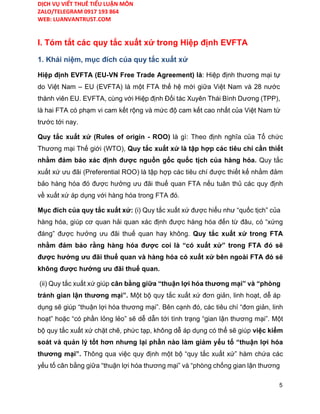 Bài mẫu Tiểu luận về hiệp định evfta, HAY | DOCX