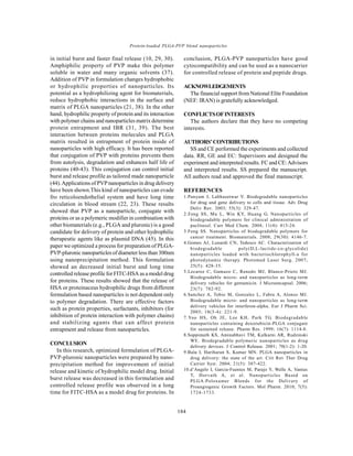 Preparation of protein-loaded PLGA-PVP blend nanoparticles by ...