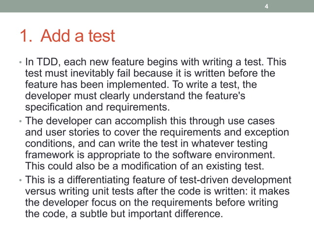 Test driven development | PPTX