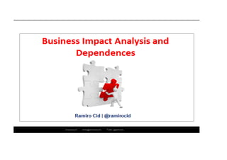 BIA - Example of Business Impact Analysis and Dependencies | PDF