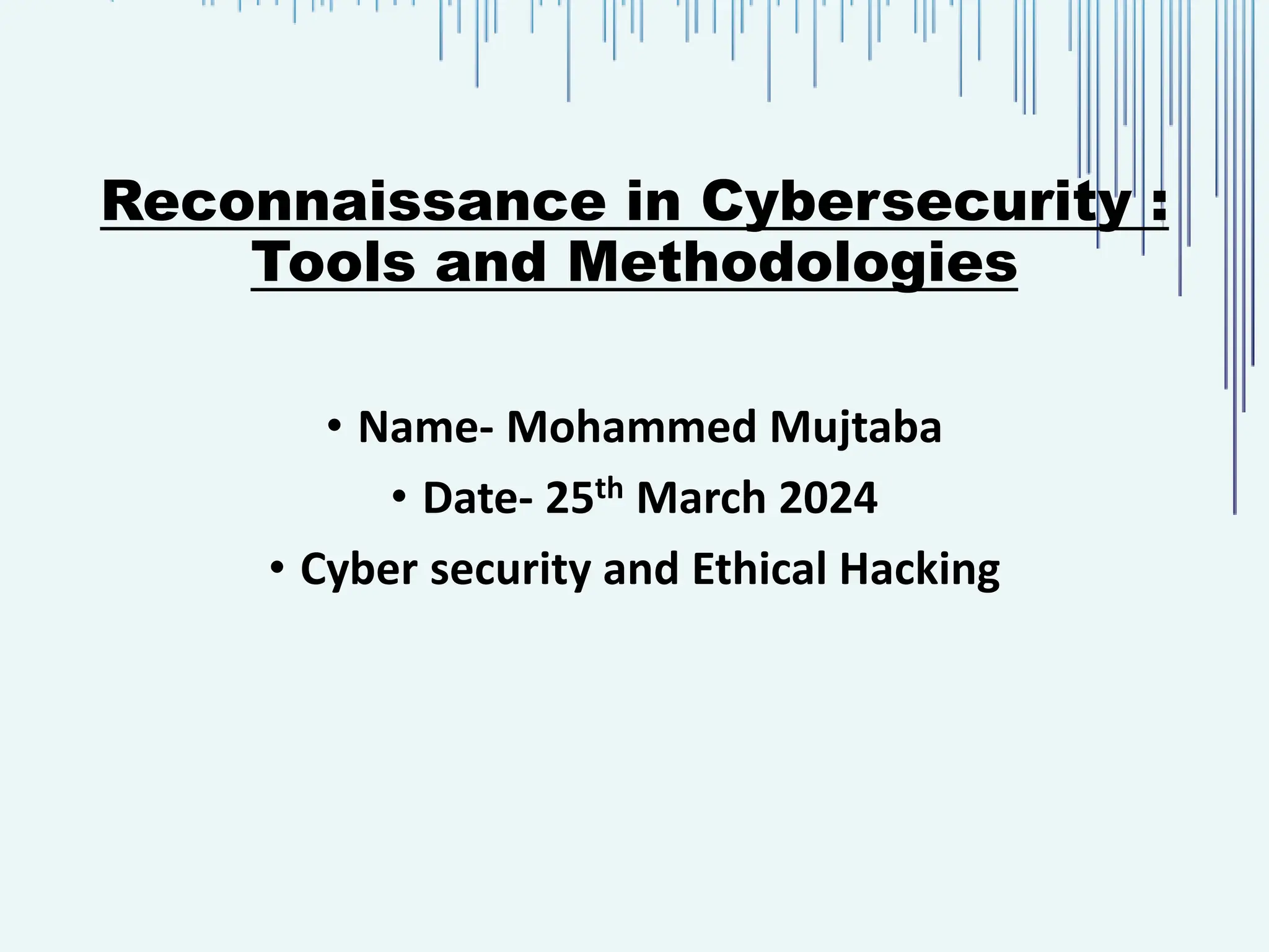 Cyber Security Project Presentation : Essential Reconnaissance Tools ...