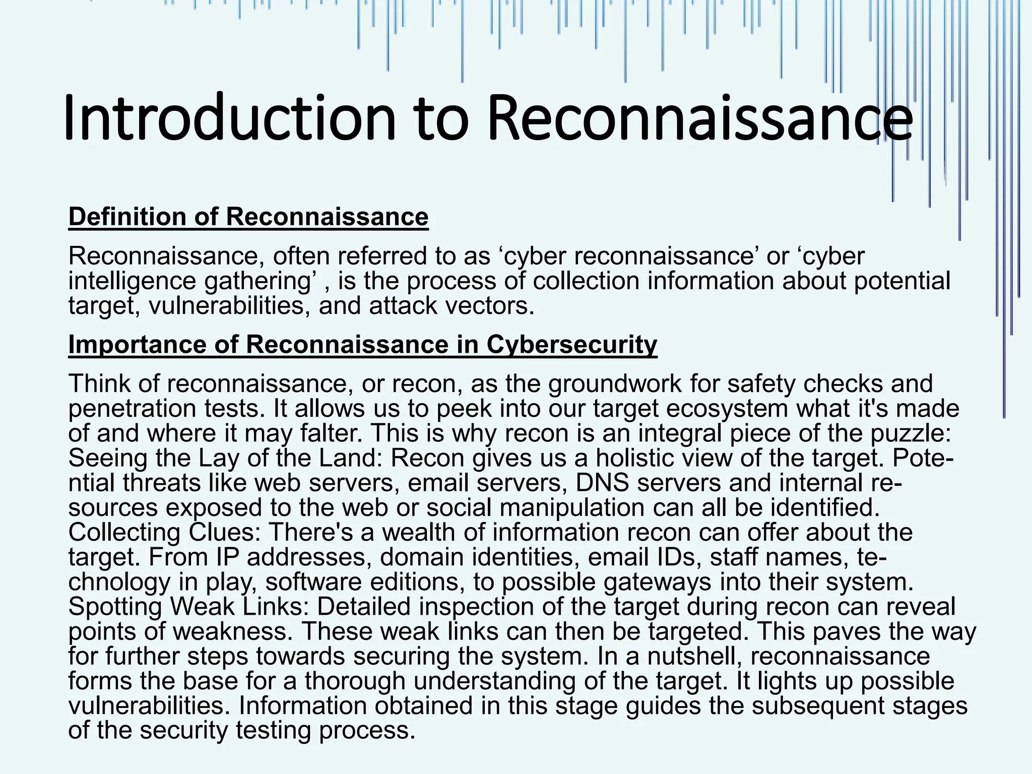 Cyber Security Project Presentation : Essential Reconnaissance Tools ...