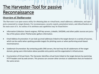 Cyber Security Project Presentation : Essential Reconnaissance Tools ...