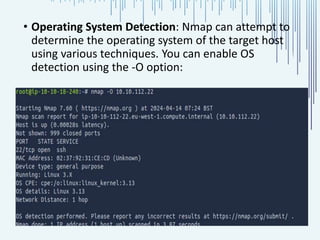 Nmap project presentation : Unlocking Network Secrets: Mastering Port Scanning with Nmap | PPTX
