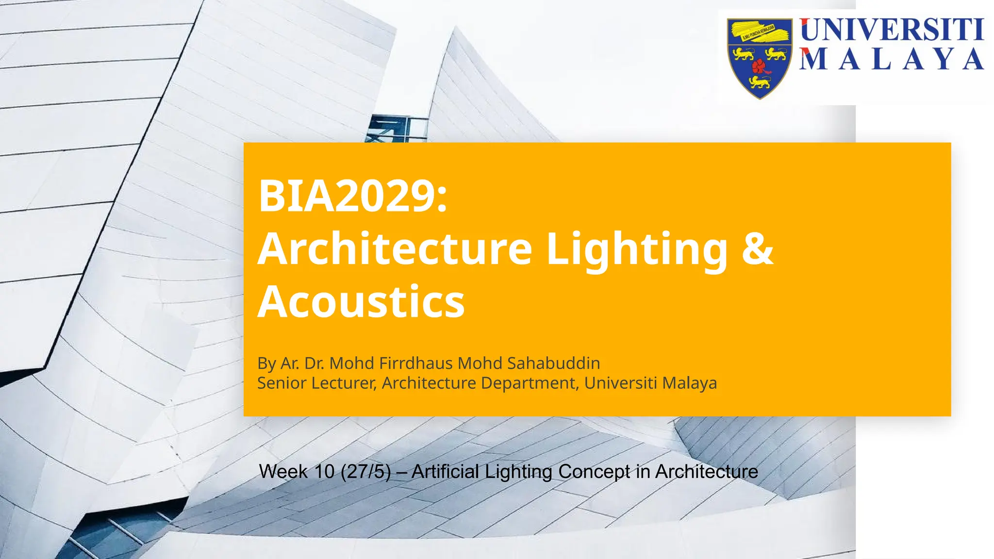 Artificial Lighting Concept in Architecture | PPTX