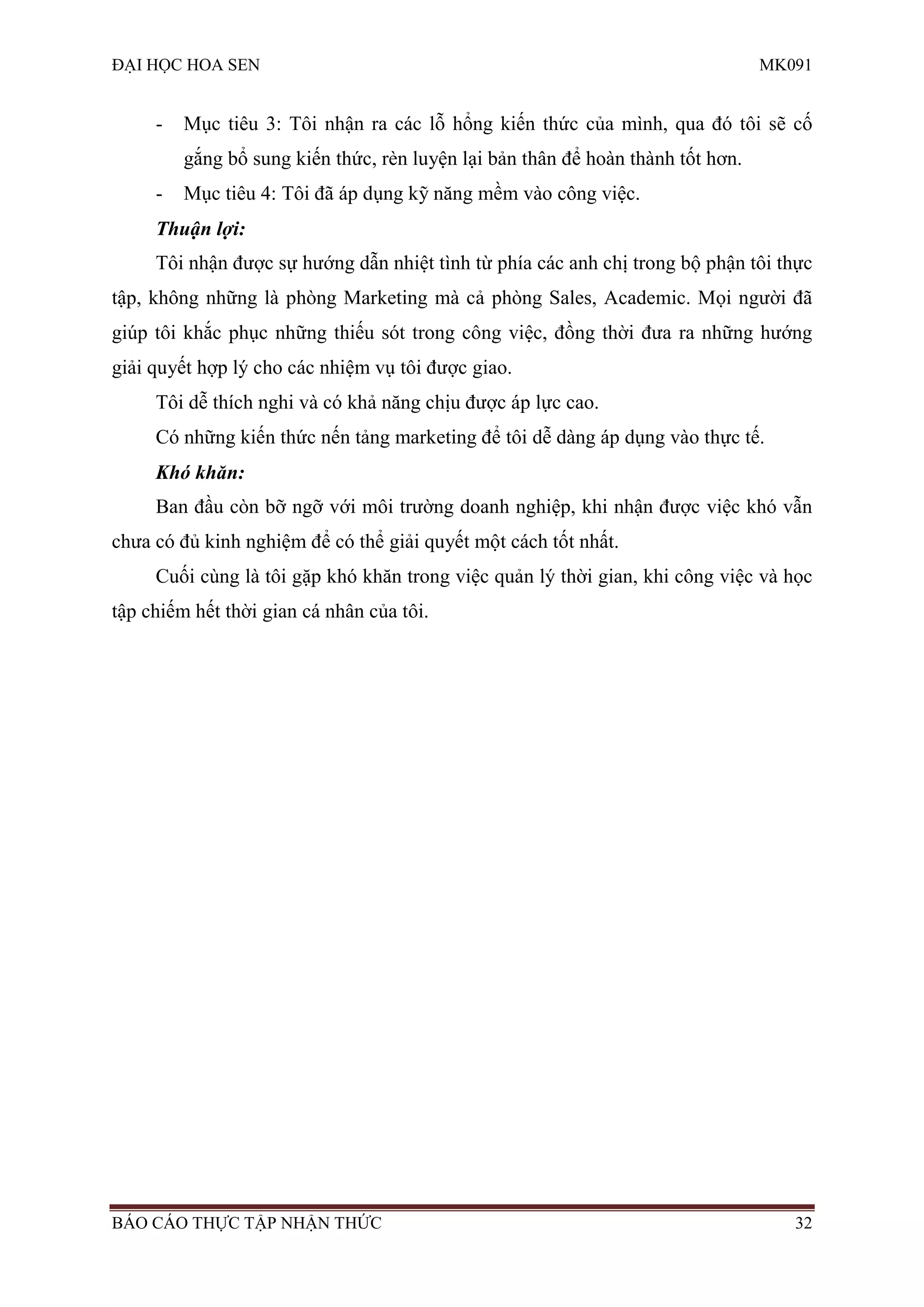 [Đại học Hoa Sen] Báo cáo thực tập nhận thức | PDF