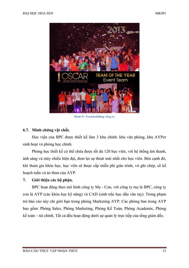 [Đại học Hoa Sen] Báo cáo thực tập nhận thức | PDF