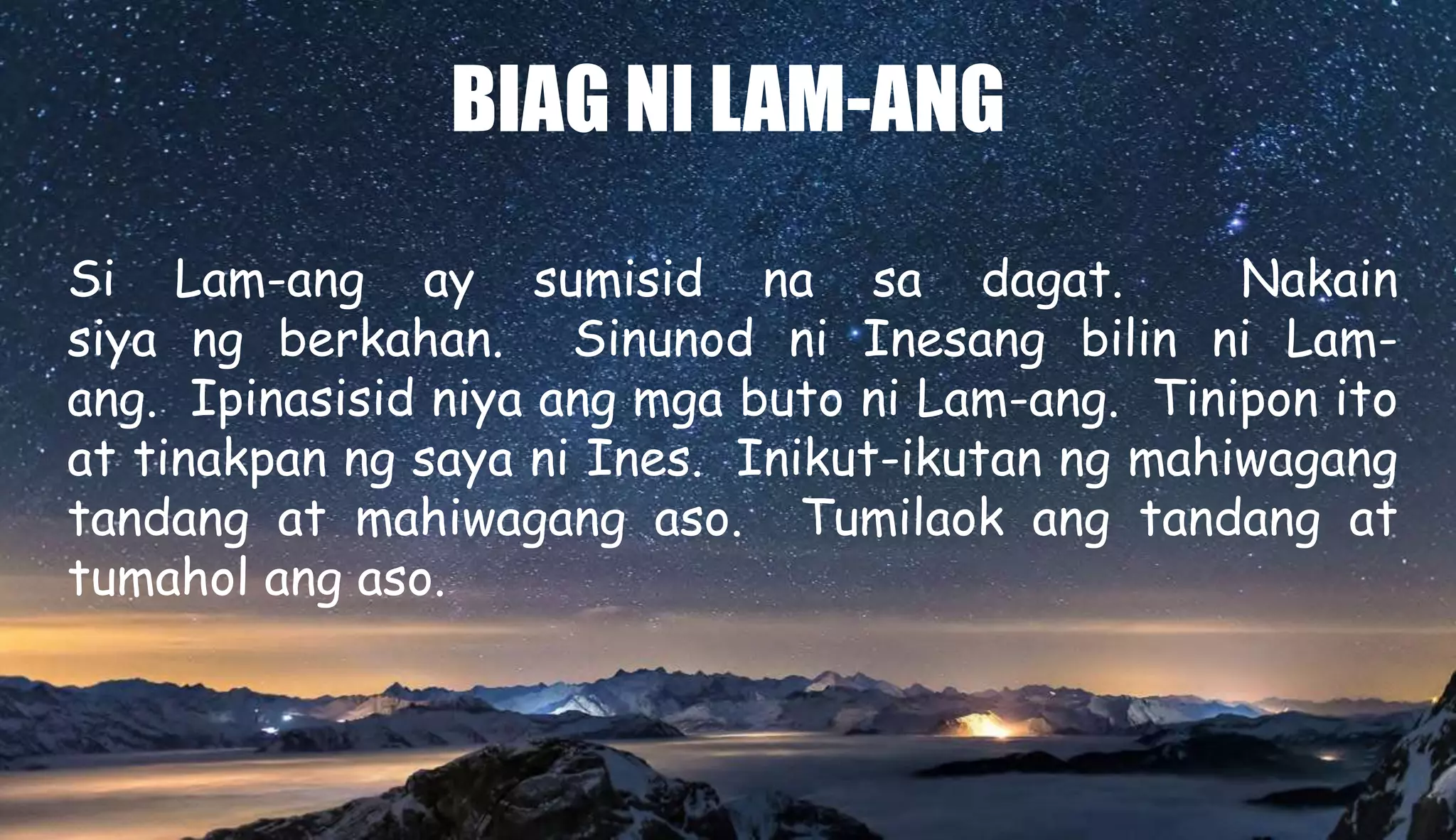 Biag ni Lam-Ang (Life of Lam-Ang) An Ilocano Epic | PPTX