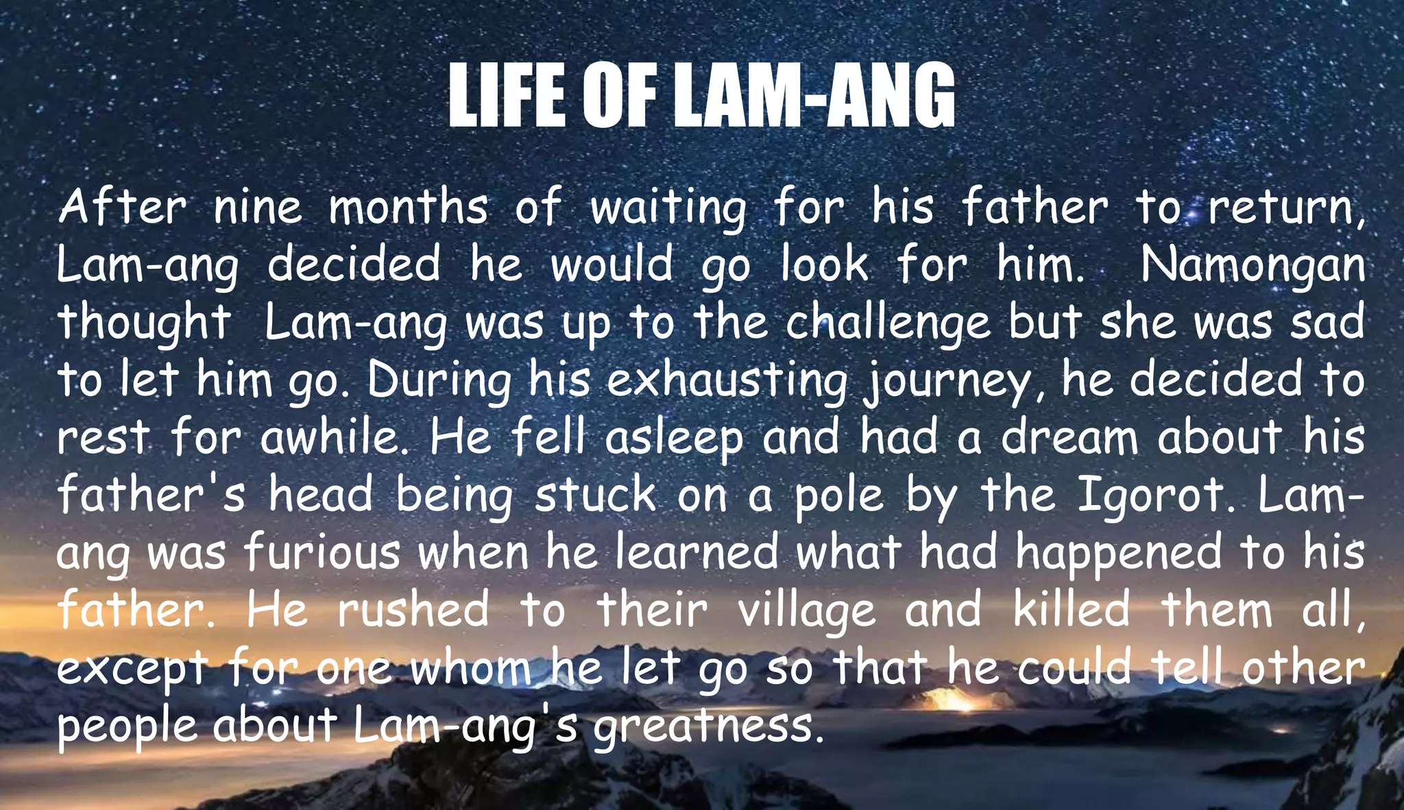 Biag ni Lam-Ang (Life of Lam-Ang) An Ilocano Epic | PPTX