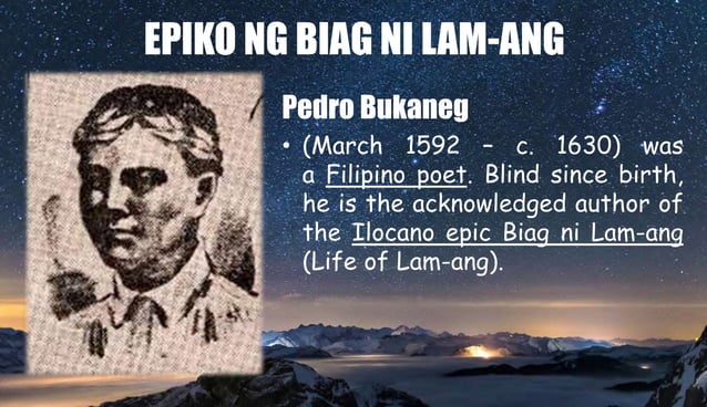 Biag ni Lam-Ang (Life of Lam-Ang) An Ilocano Epic | PPTX | Books and ...