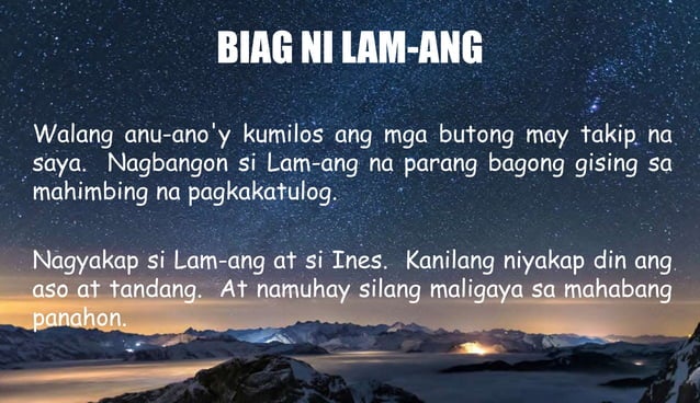 Biag ni Lam-Ang (Life of Lam-Ang) An Ilocano Epic | PPTX | Books and ...