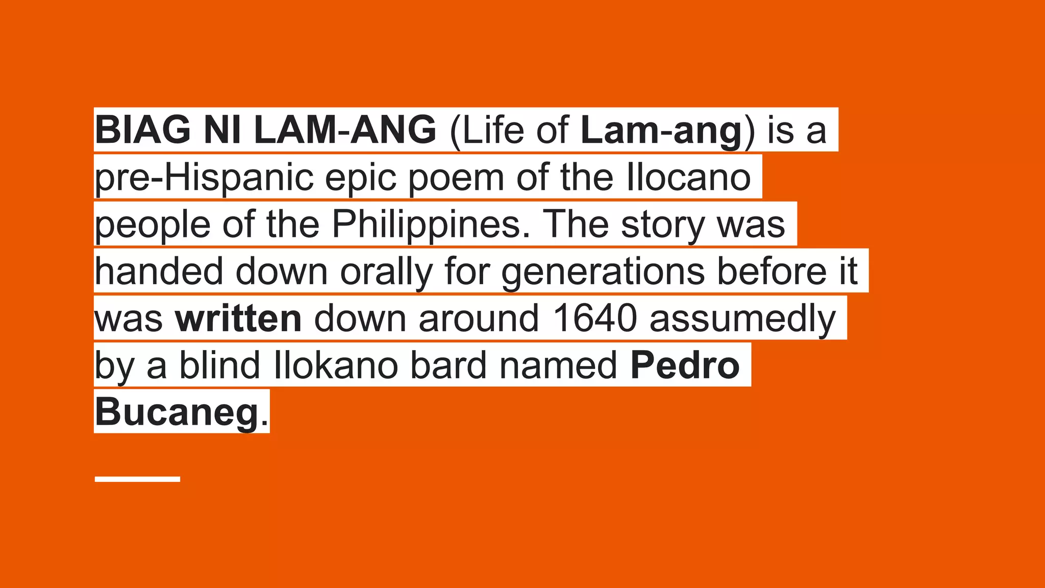 Biag ni Lam-Ang | PPTX