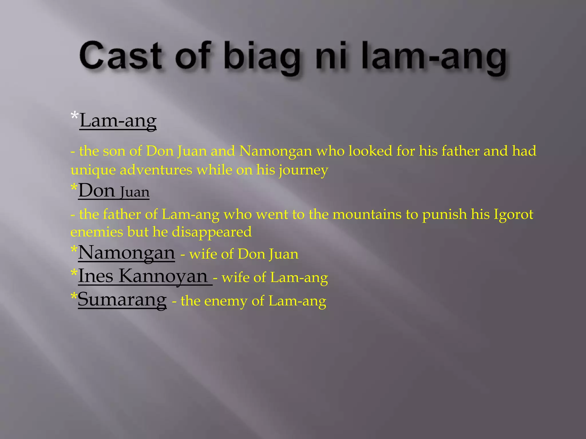 Biag ni lam ang.presentation by Jaime R. Quindoyos Jr. | PPTX