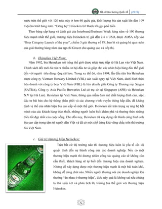 Bia heineken và việc áp dụng thành công các chiến lược marketing tại ...
