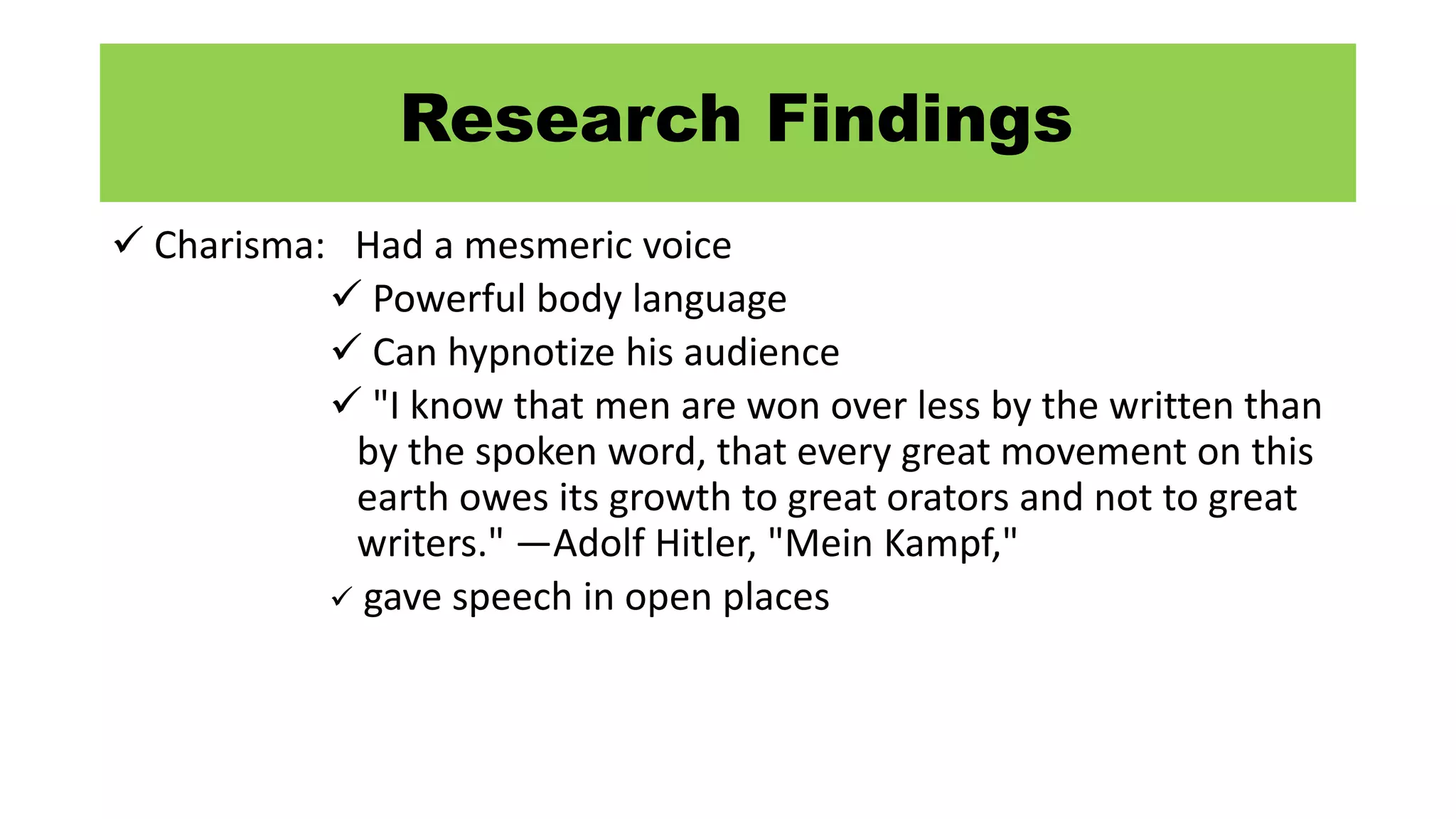 Rise of Hitler in Germany: His Charisma & Power | PPT