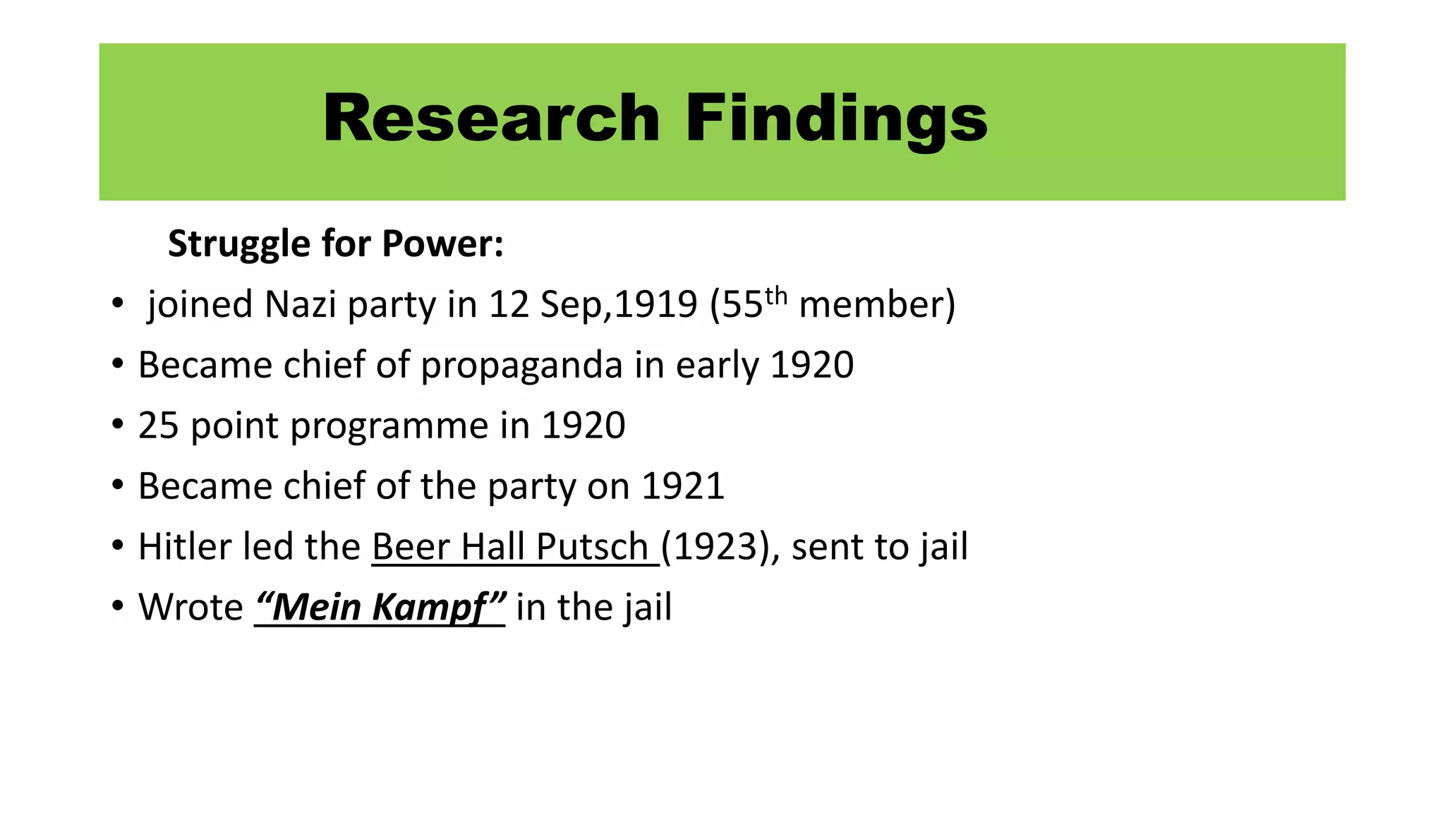 Rise of Hitler in Germany: His Charisma & Power | PPT