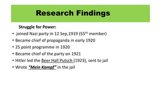 Rise of Hitler in Germany: His Charisma & Power | PPT
