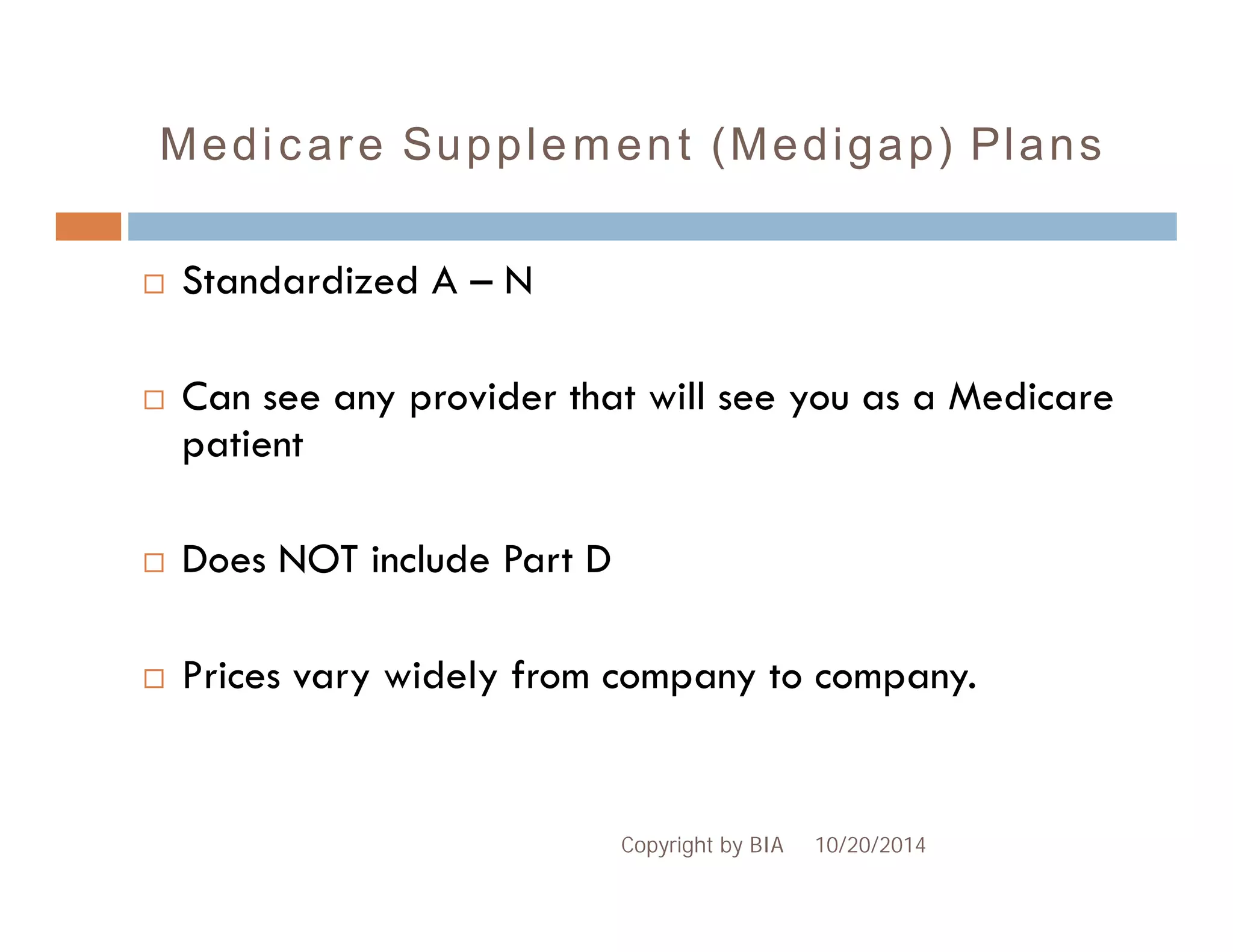 BIA Medicare 101 presentation short form | PPT