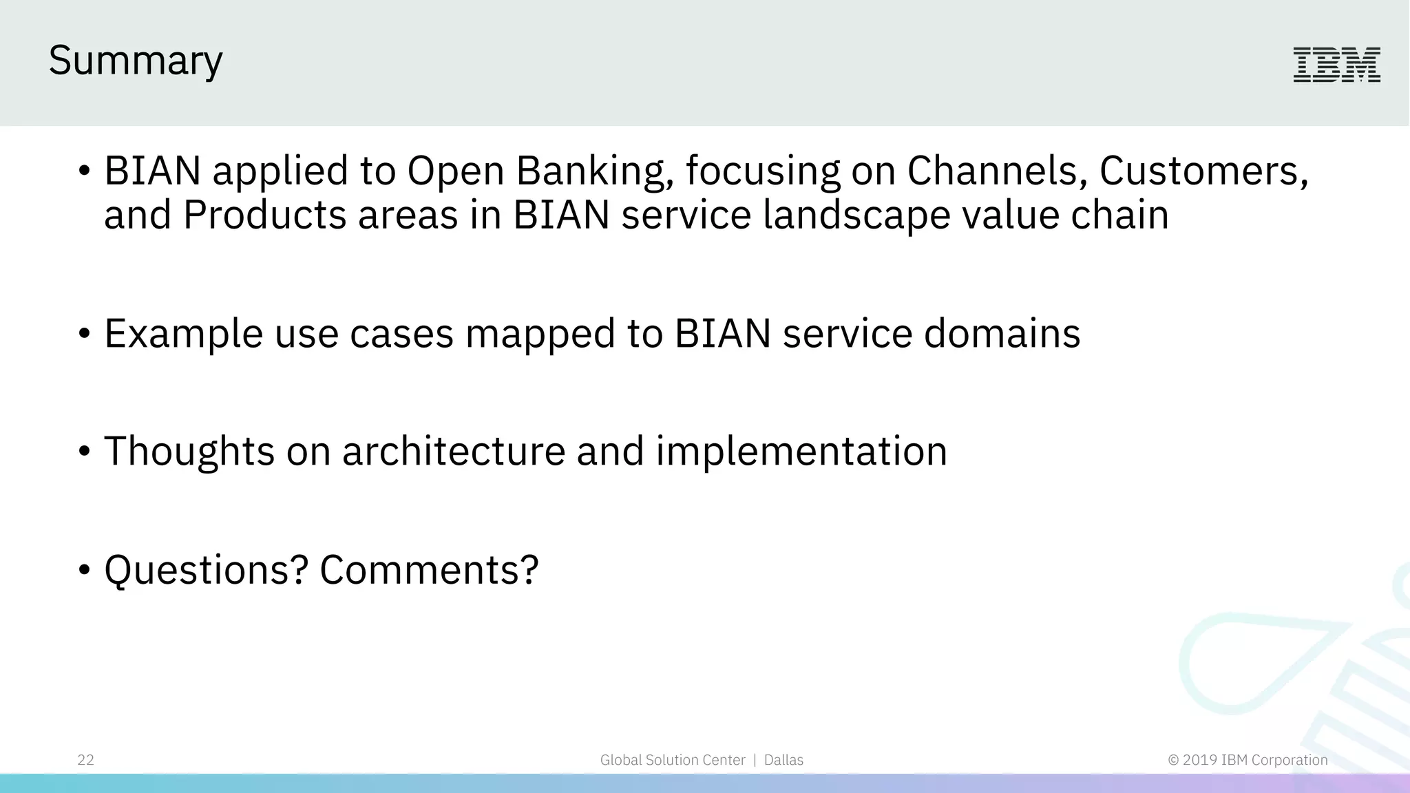 BIAN Applied to Open Banking - Thoughts on Architecture and Implementation | PDF