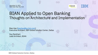BIAN Applied to Open Banking - Thoughts on Architecture and ...
