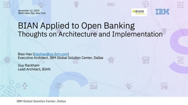 BIAN Applied to Open Banking - Thoughts on Architecture and Implementation | PDF | Business ...