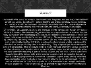 CELLSearch - Bianca Lennarz - DESMA9 Fall 2013 Final | PDF | Cancer | Diseases and Conditions