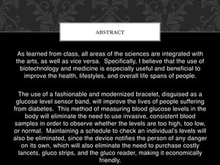 GLUCOband - Bianca Lennarz - DESMA9 Fall 2013 Midterm | PPT