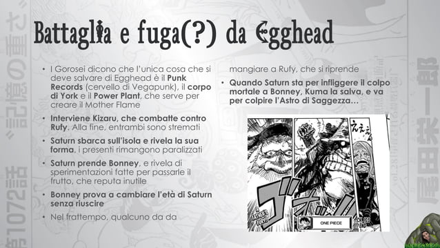 One Piece: Riassunto Saga di Egghead | PDF
