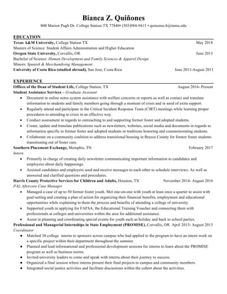 Bianca Z. Quiñones Resume | PDF
