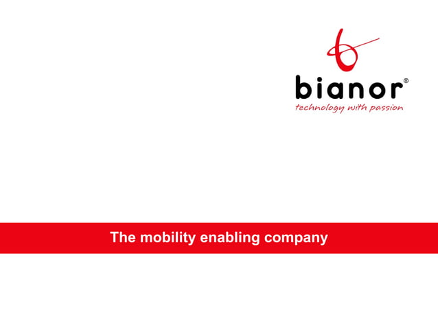 Bianor - Redefining the world of mobile solutions | PPT | Technology ...