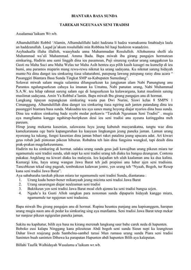 Biantara basa sunda | DOCX