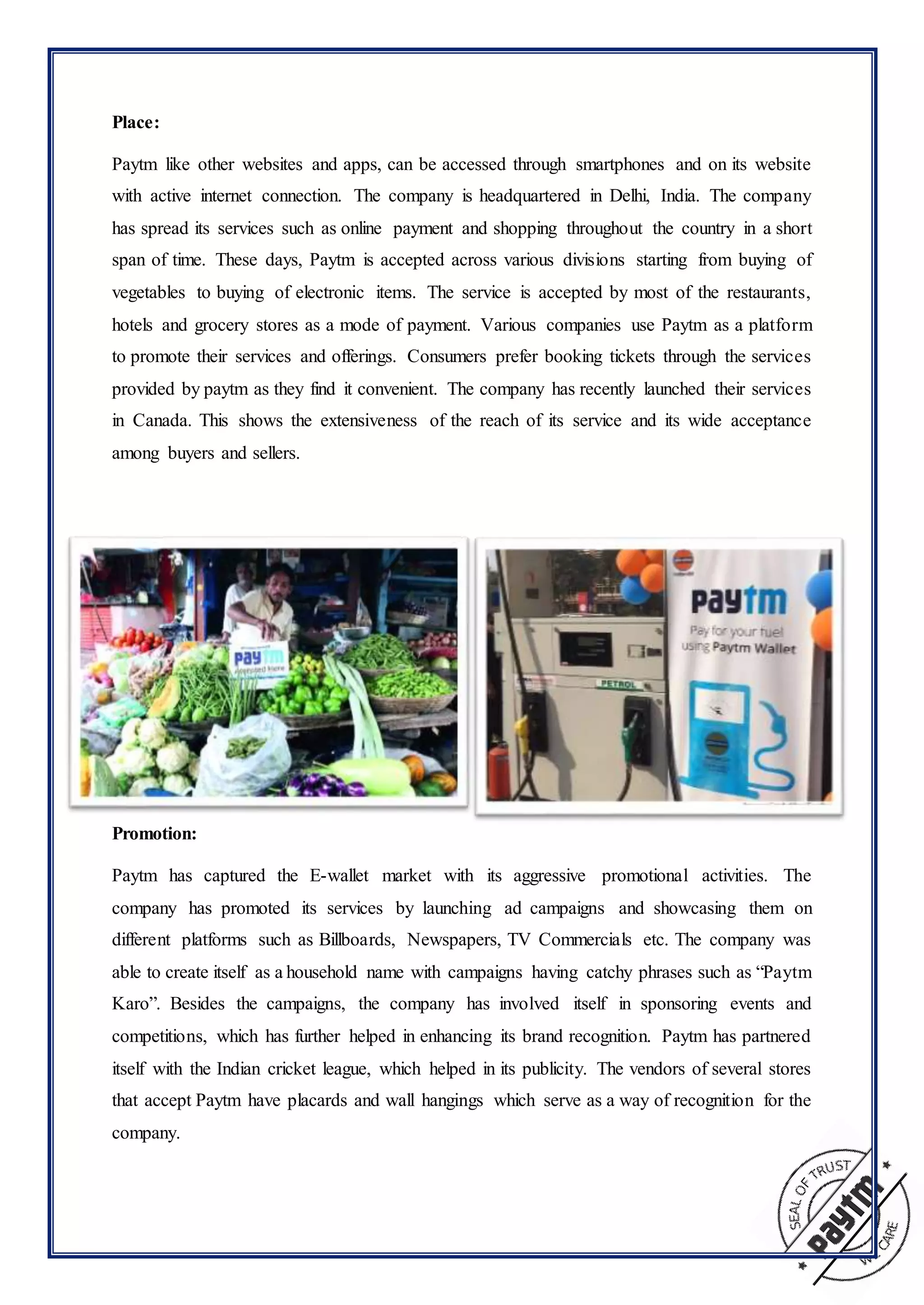 Business Analysis of Paytm | DOCX