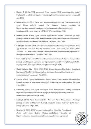Business Analysis of Paytm | DOCX