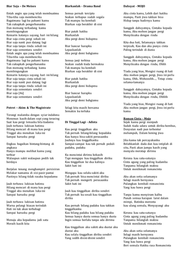 Biar saja lirik | PDF