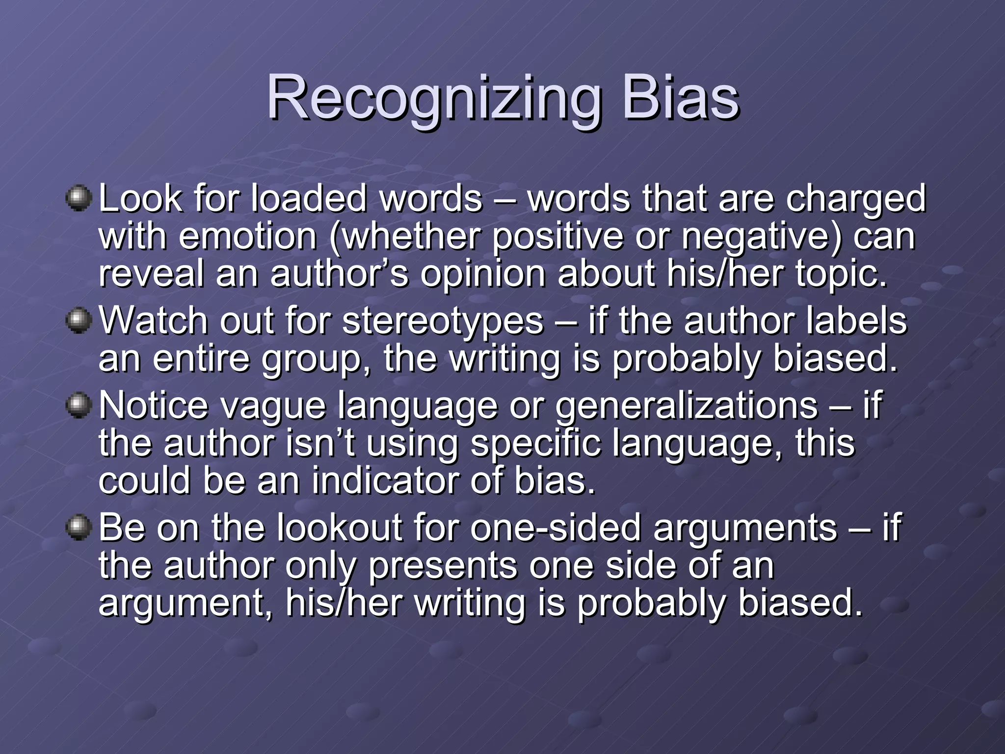 Bias | PPT