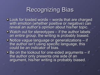 Bias | PPT