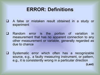 Bias and errors | PPTX