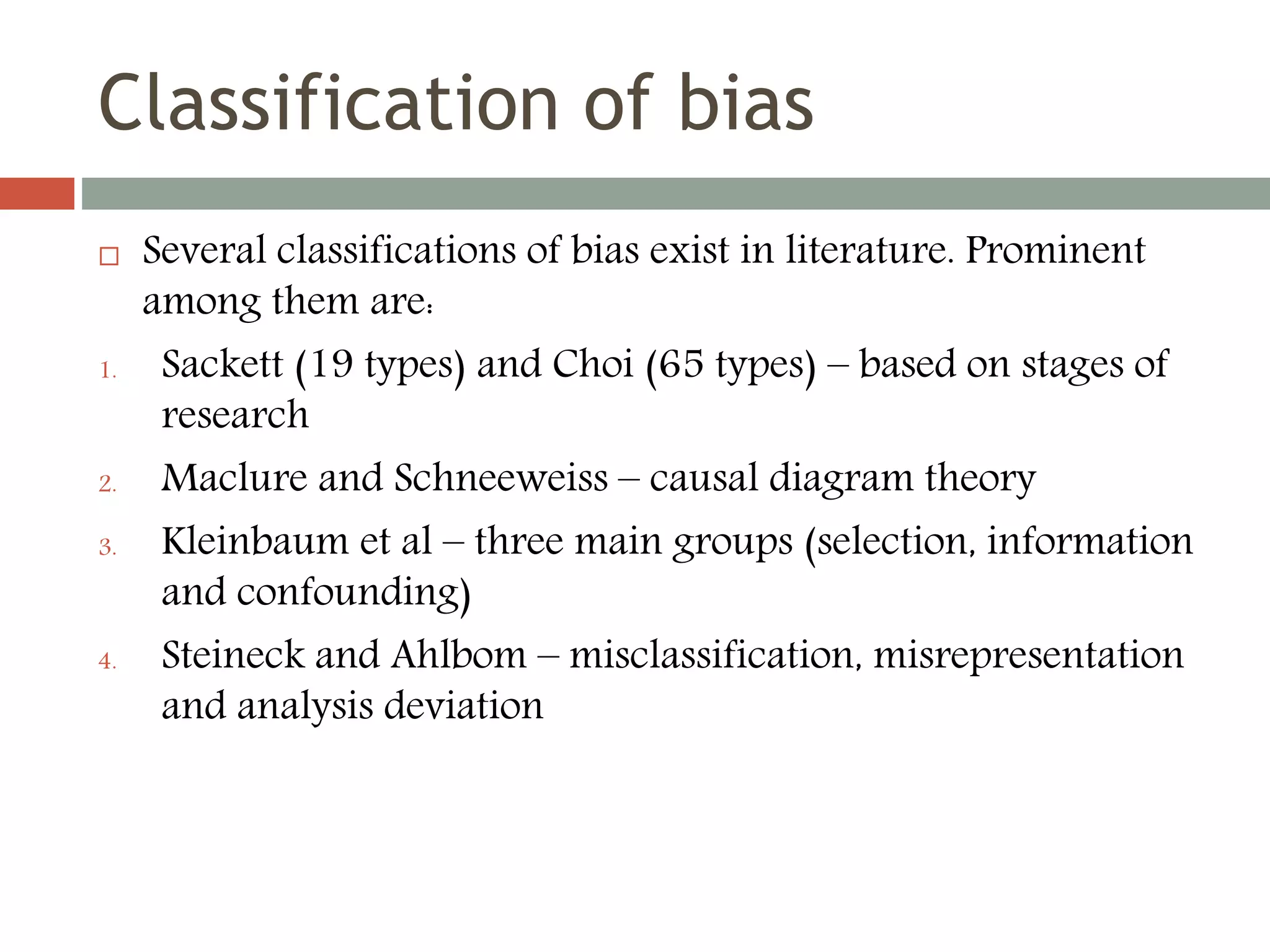 Bias in health research | PPTX