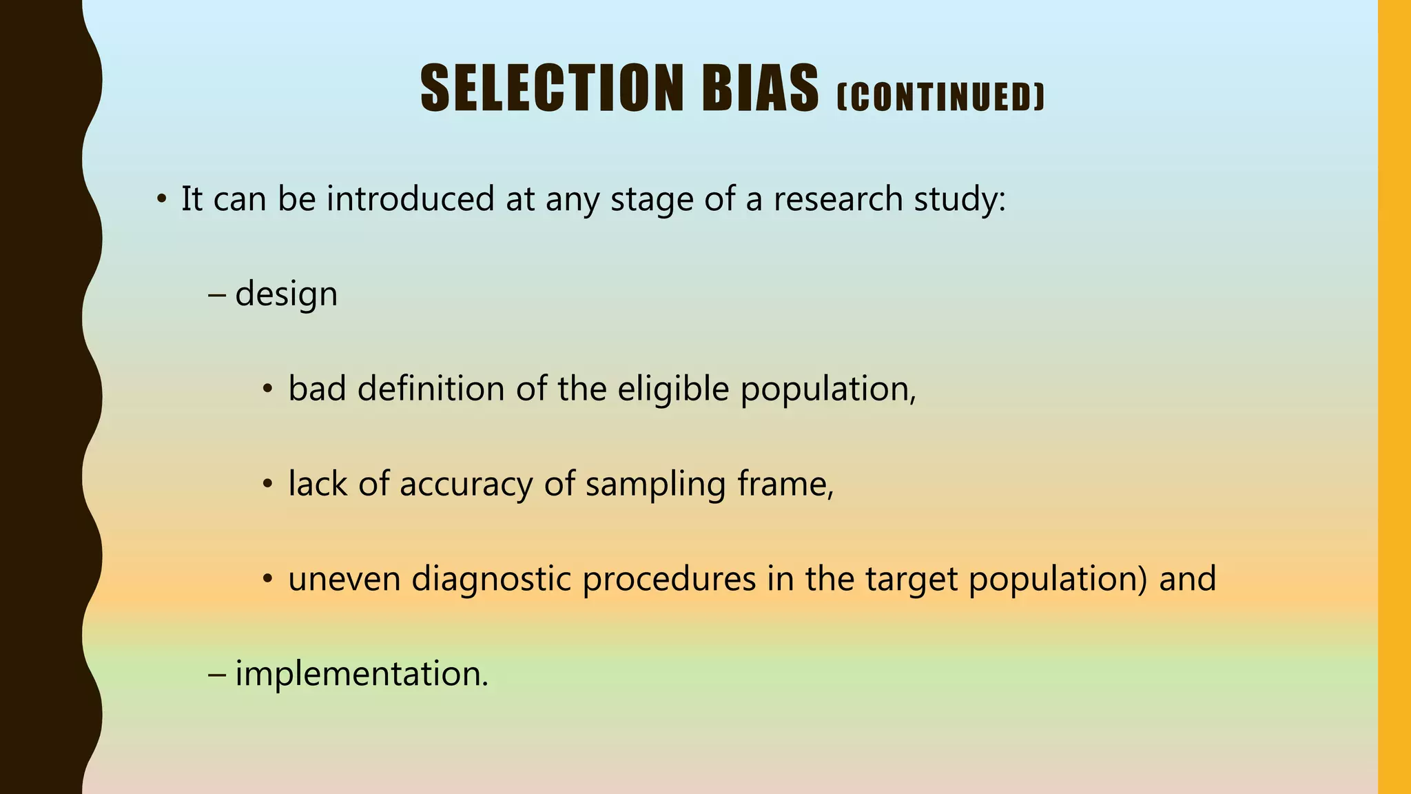 Biases in epidemiology | PPTX