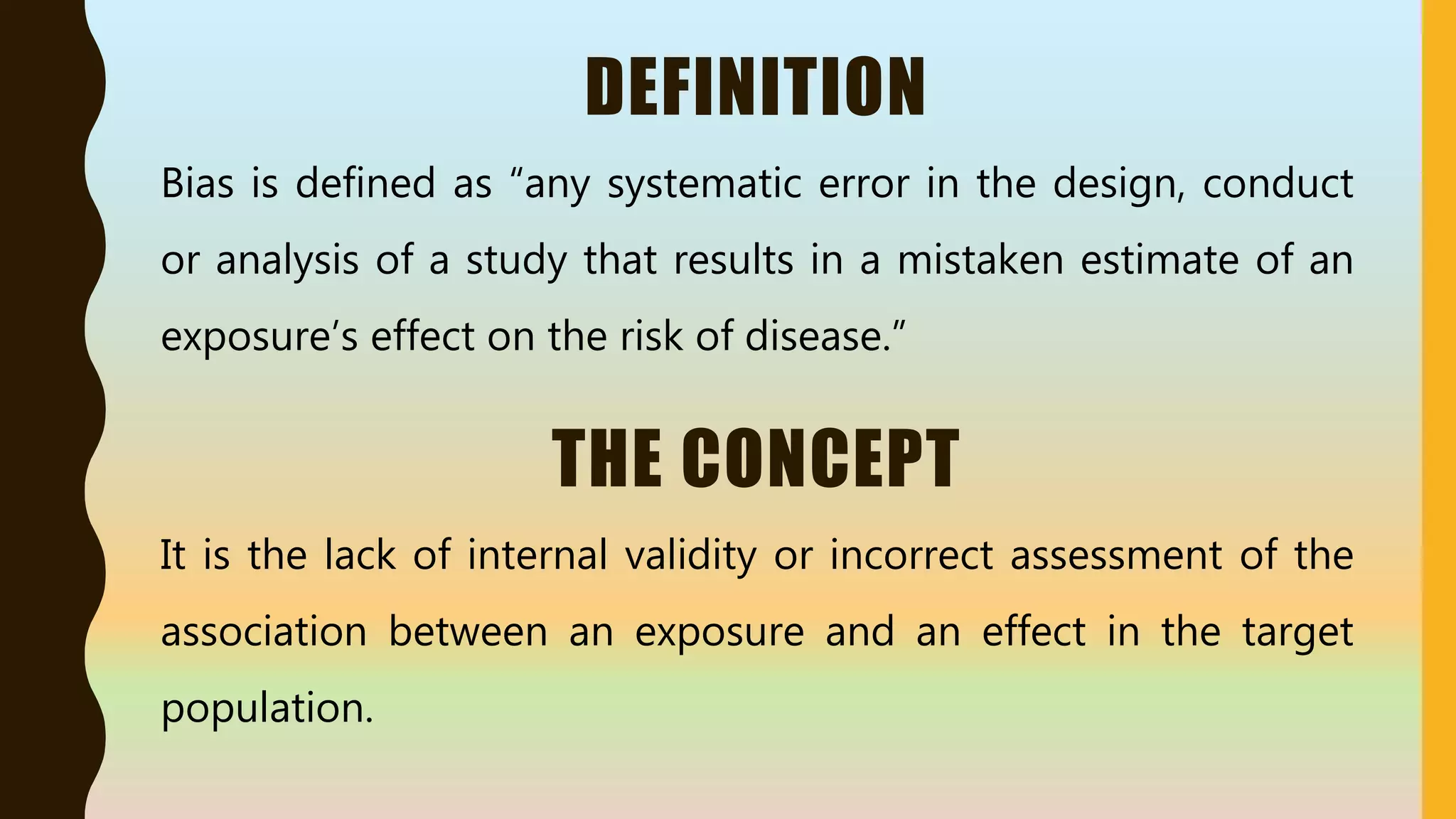 Biases in epidemiology | PPTX