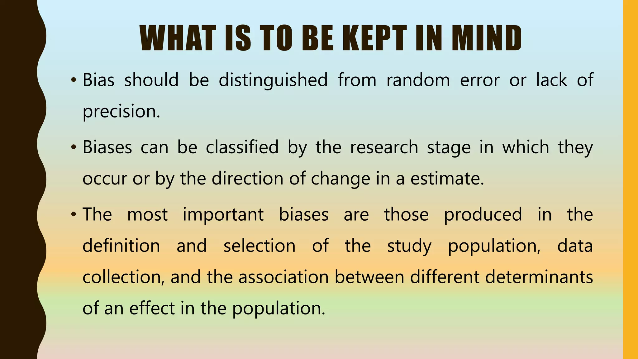 Biases in epidemiology | PPTX