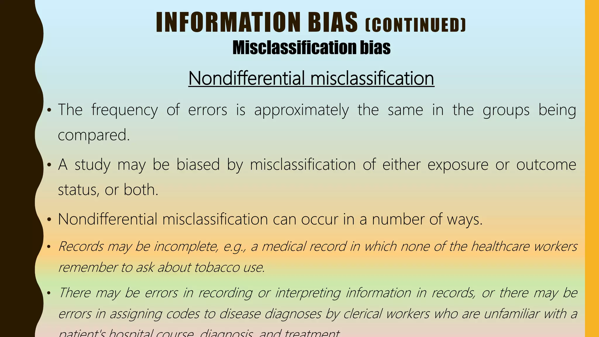 Biases in epidemiology | PPTX