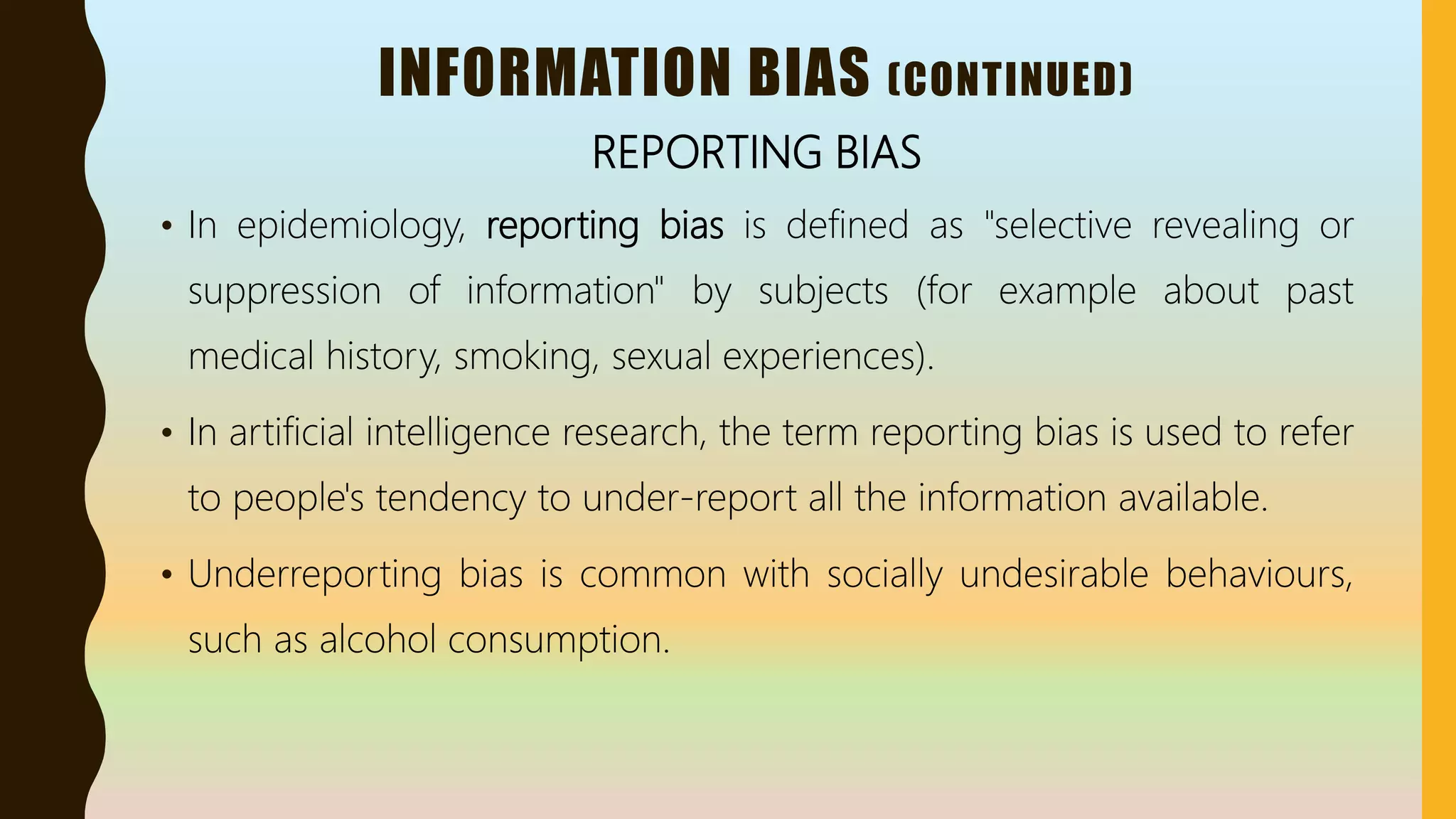 Biases in epidemiology | PPT